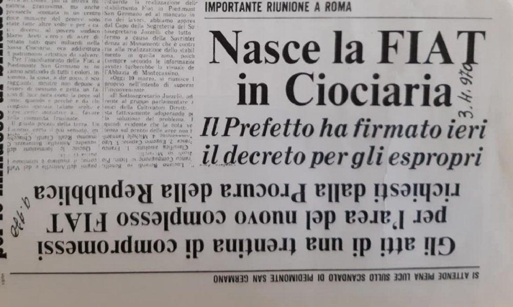Fiat: la fabbrica che cambia la storia nel Basso Lazio - itCassino