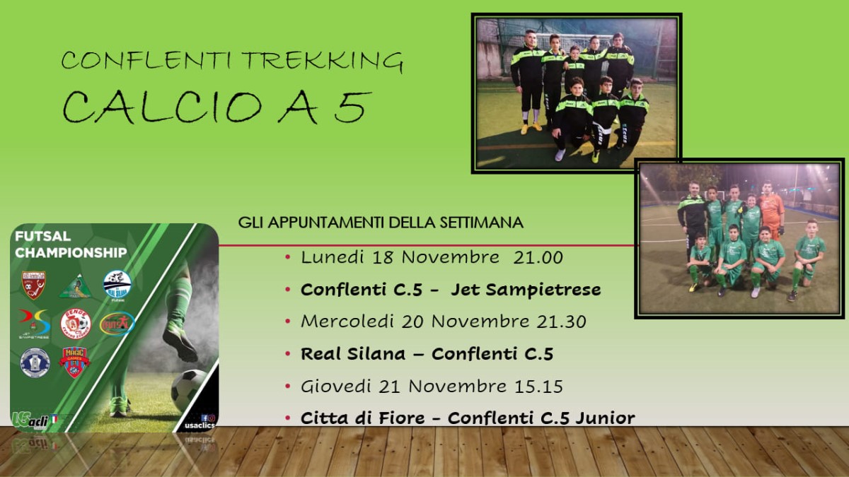 Conflenti trekking calcio a 5: gli appuntamenti della settimana ...